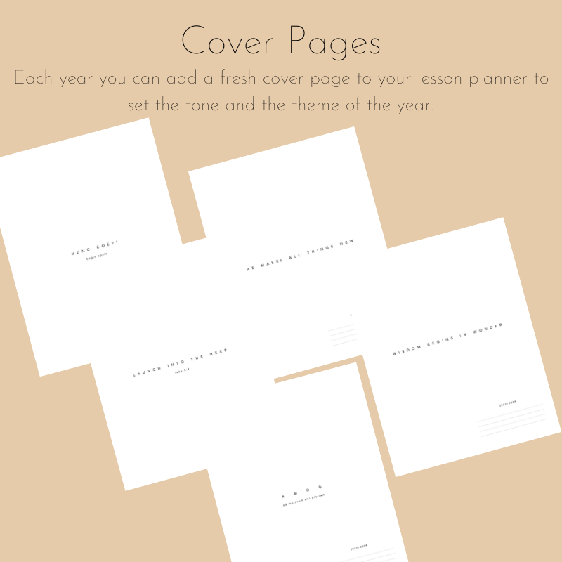 Lesson Planner or Notebook Cover Pages – Jen Mackintosh