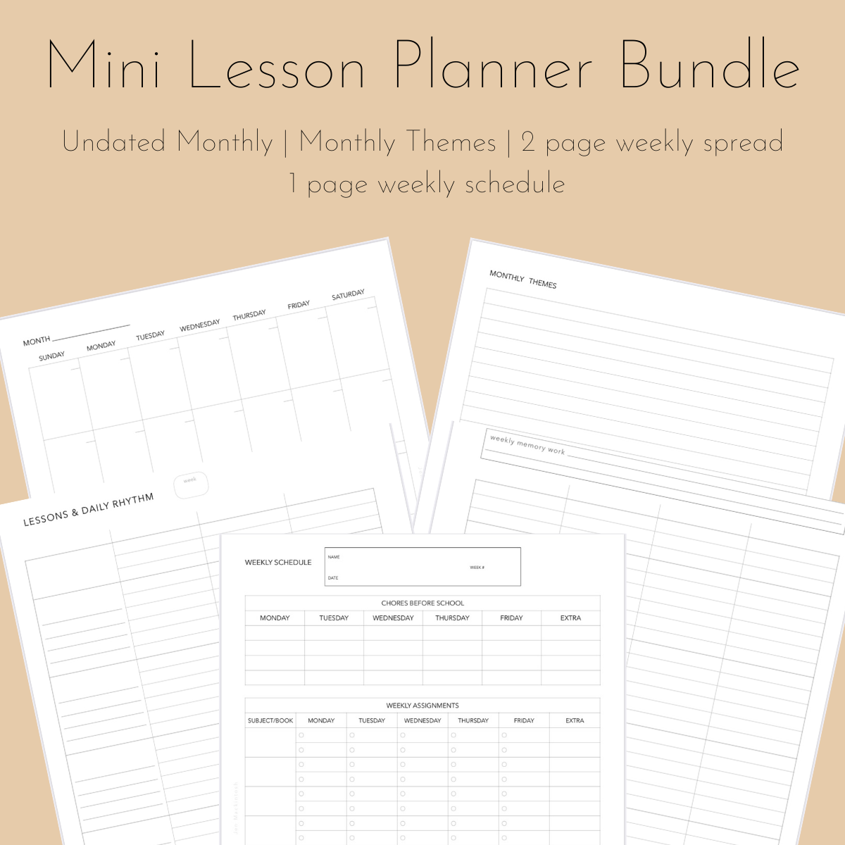 Mini Lesson Planner Bundle – Jen Mackintosh