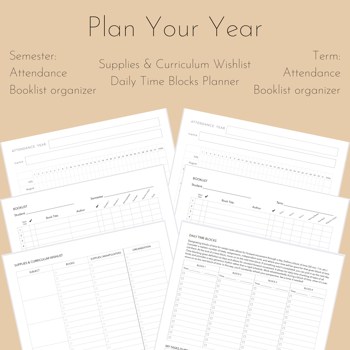 Plan Your Year Lite - Printable Set – Jen Mackintosh